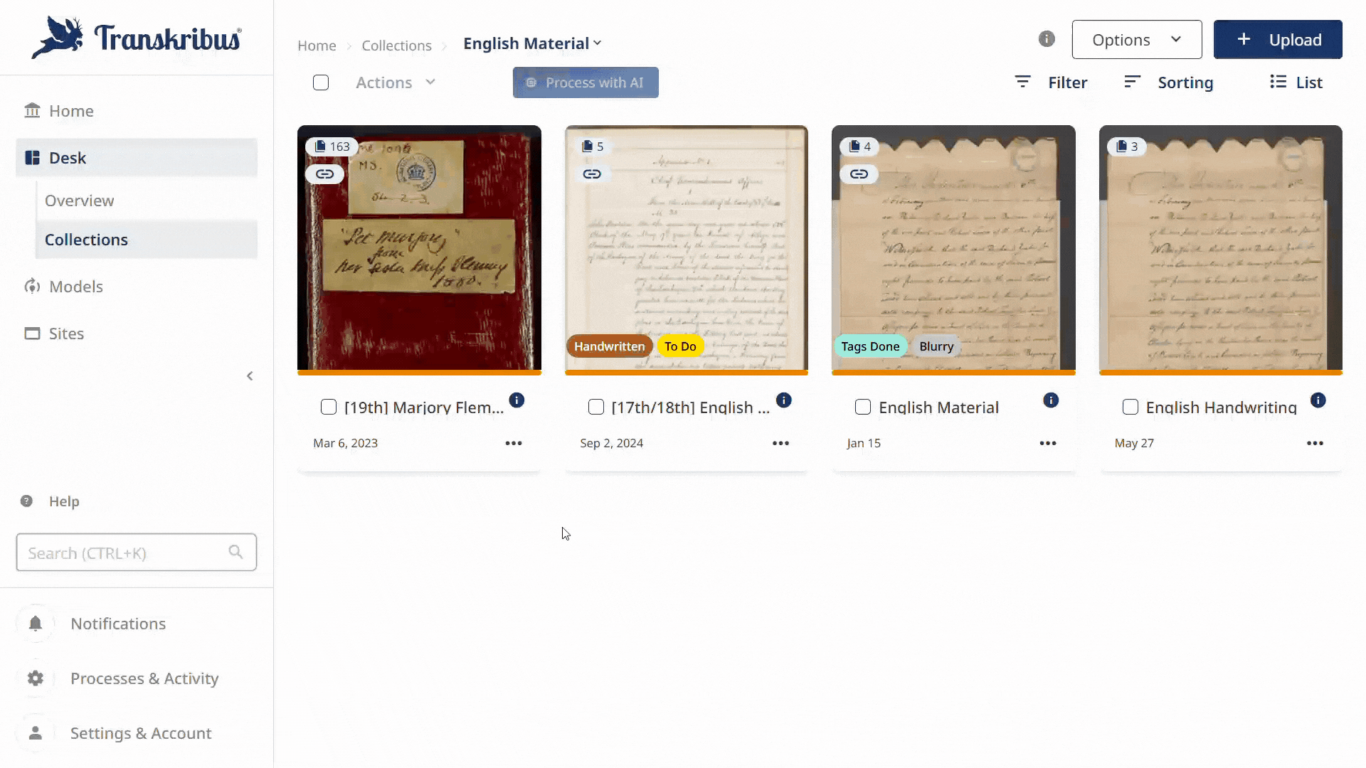 1. Automatically transcribing your documents